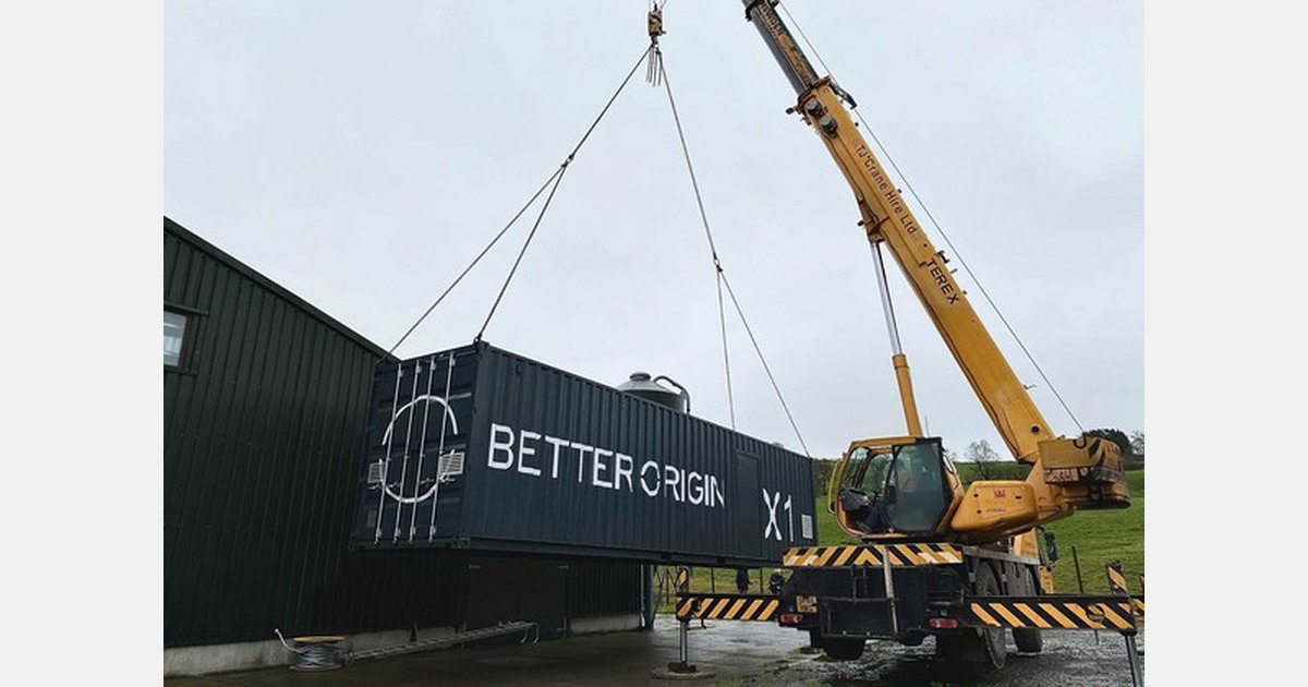 Growing insects in a shipping container